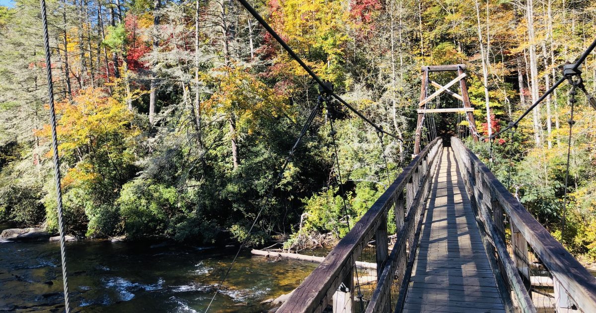 Swinging Bridge on the Toccoa River | Blue Ridge, GA