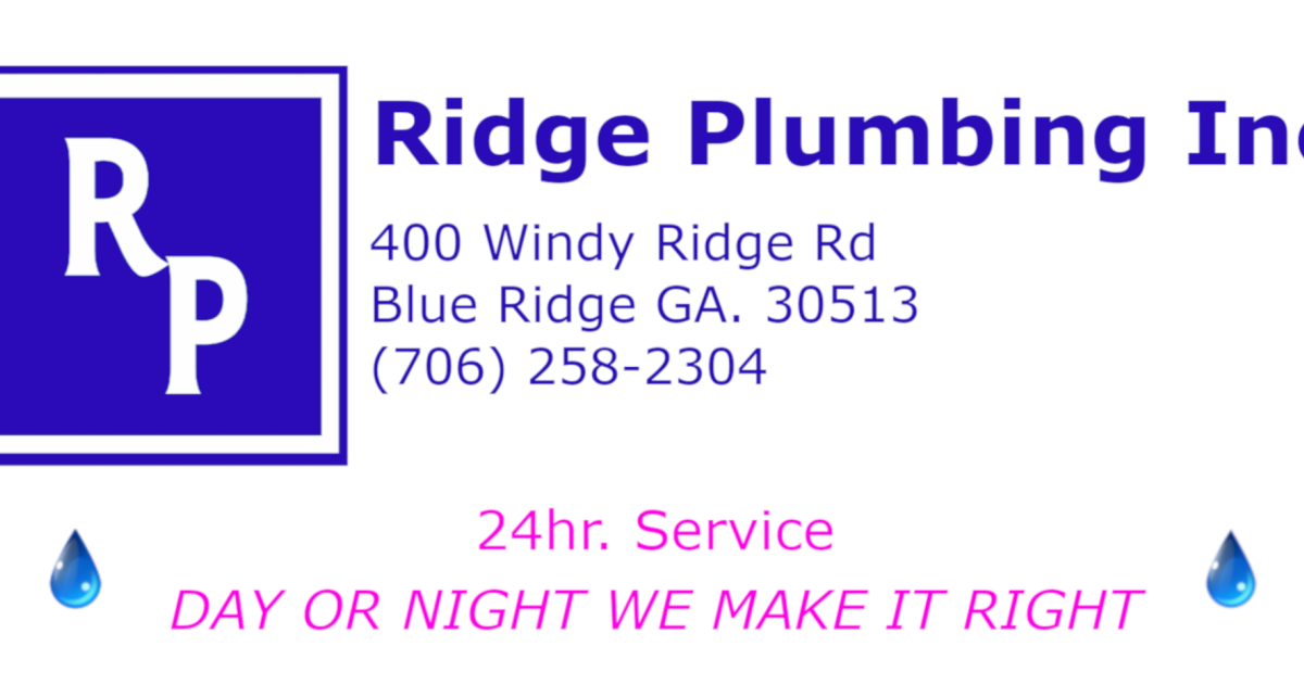 Ridge Plumbing, Inc. | Blue Ridge, GA